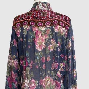 Aratta | Tops | Aratta Diana Floral Tie Neck Blouse | Poshmark